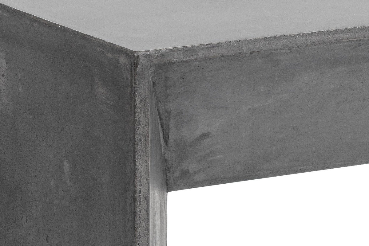 Reagan Modern Rectangle Concrete Coffee Table – Rustic Edge