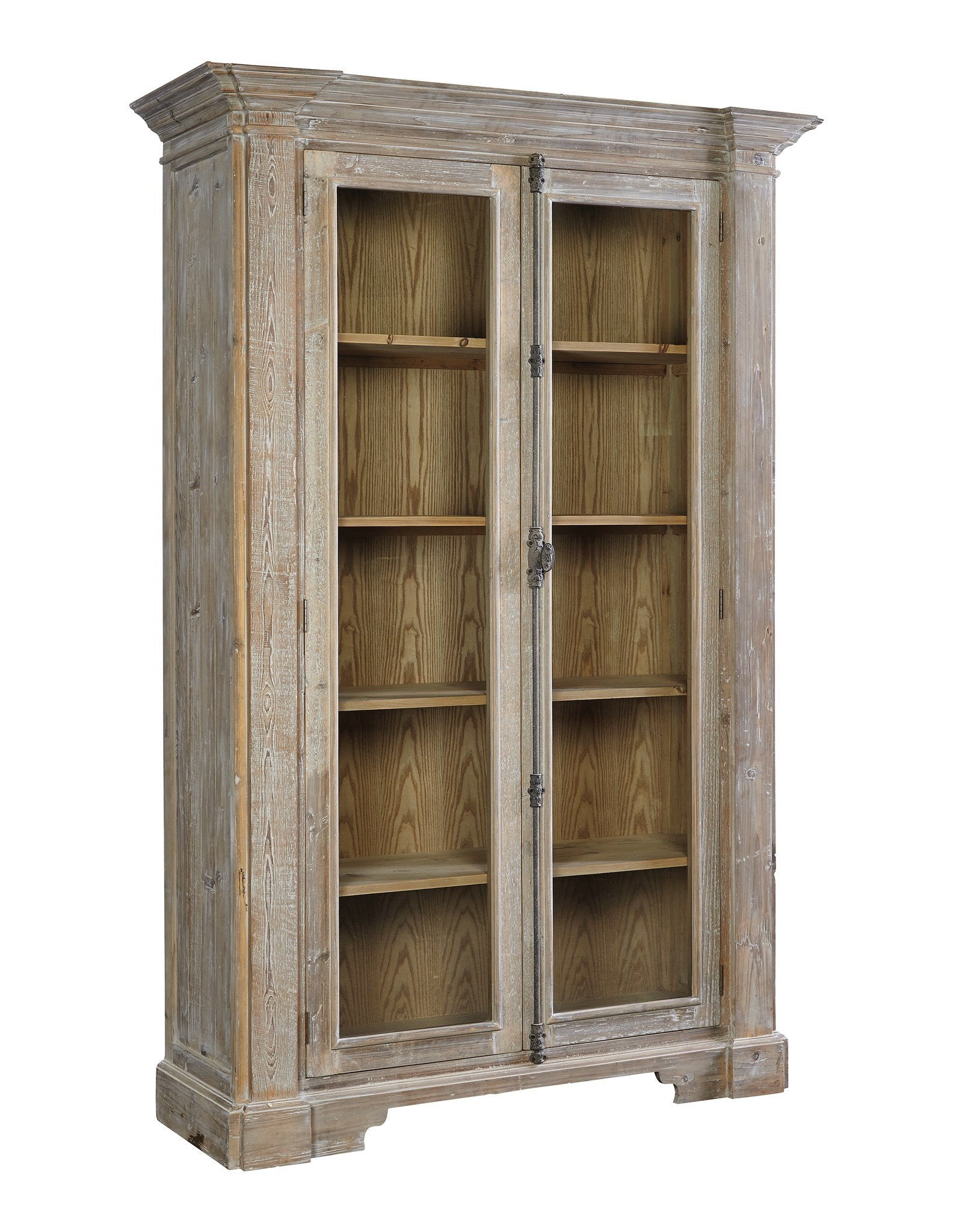 Tadleigh Distressed Pine Display Cabinet – Rustic Edge
